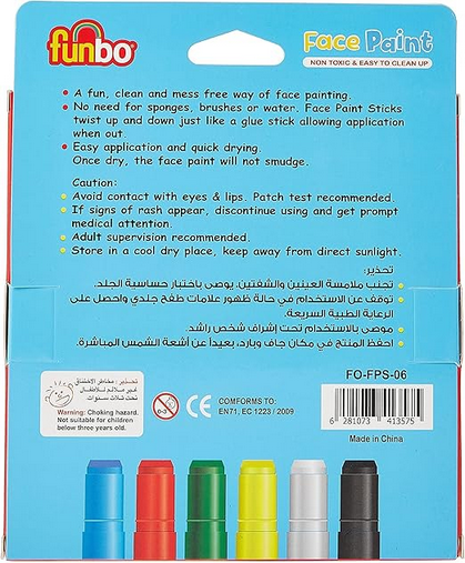 Funbo Face Paint 6 color set – Touch of Art & Craft Materials