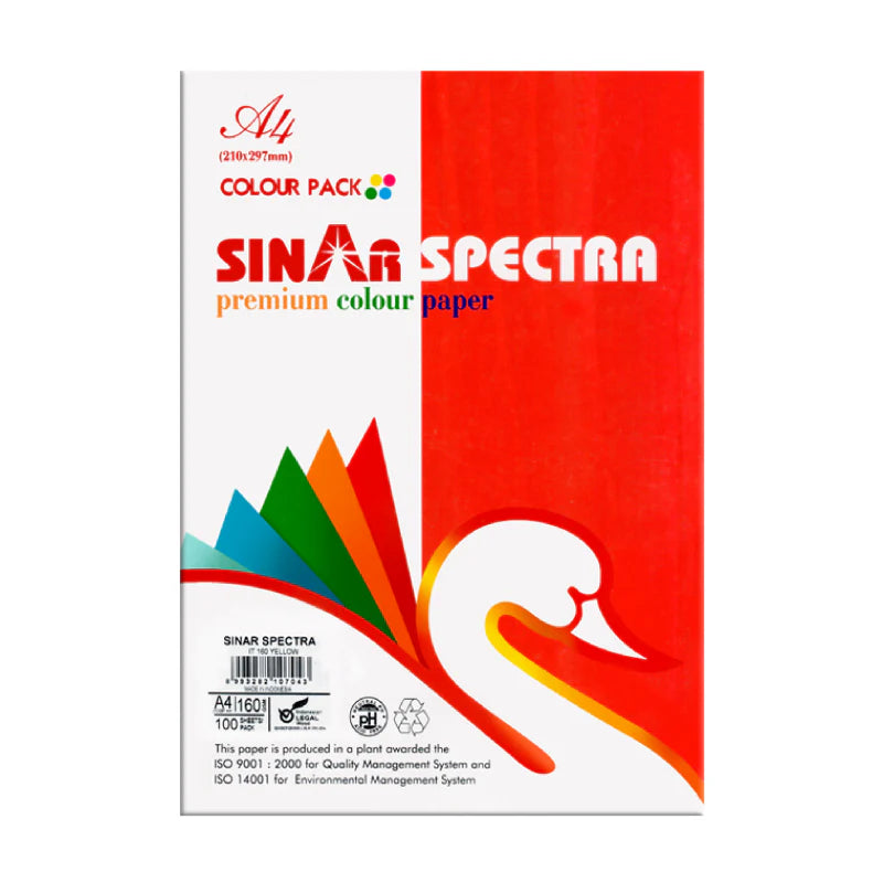 Sinar Spectra Premium Colour Paper A4 75 GSM 100 SHEETS – Touch of Art ...