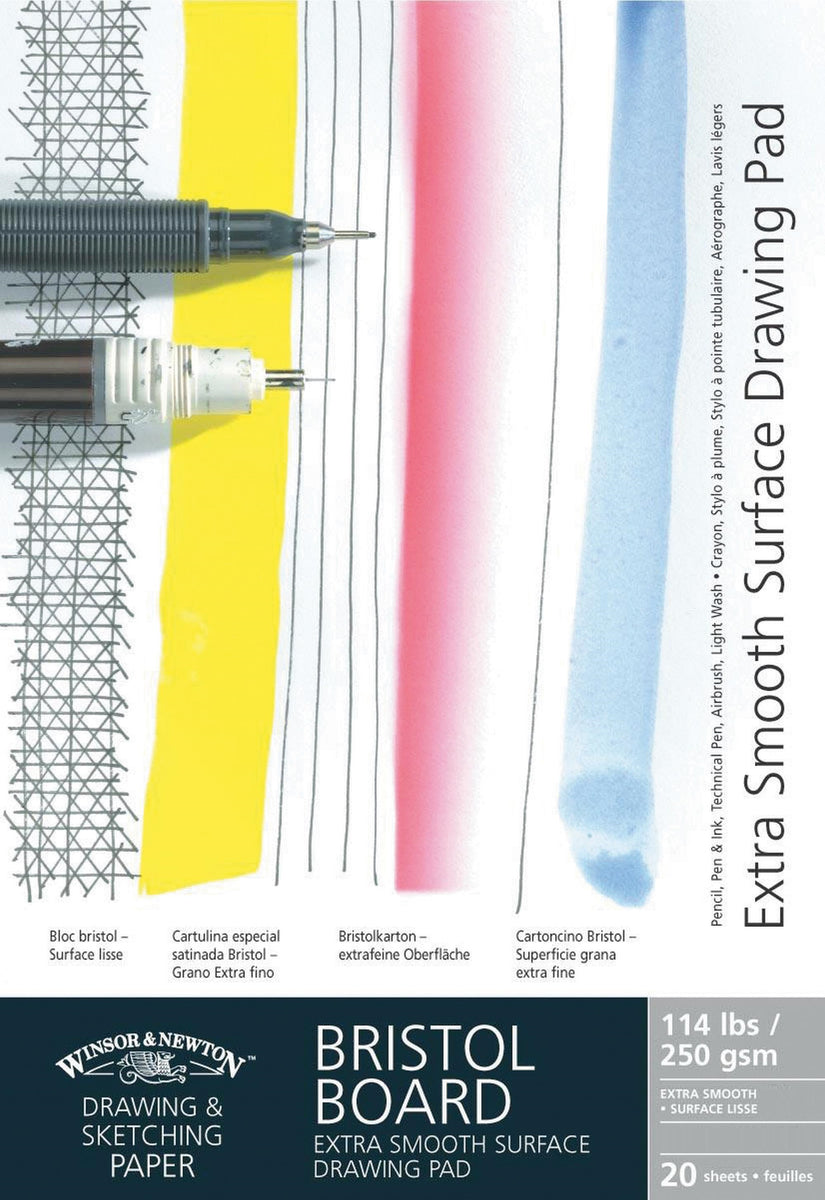 Winsor & Newton Bristol Board Extra Smooth Bristol Boards, A5 [250Gsm ...